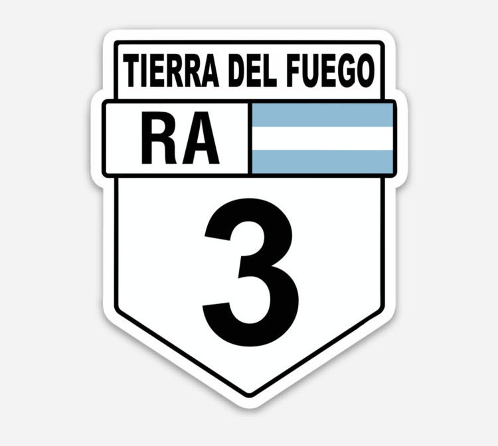 Argentina Ruta 3 Car Decal Sticker Tierra Del Fuego Highway 3 - Etsy UK