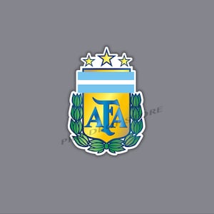 Argentina AFA 3 Stars Messi 10 Trophy World Cup Qatar 2022 Decal ...