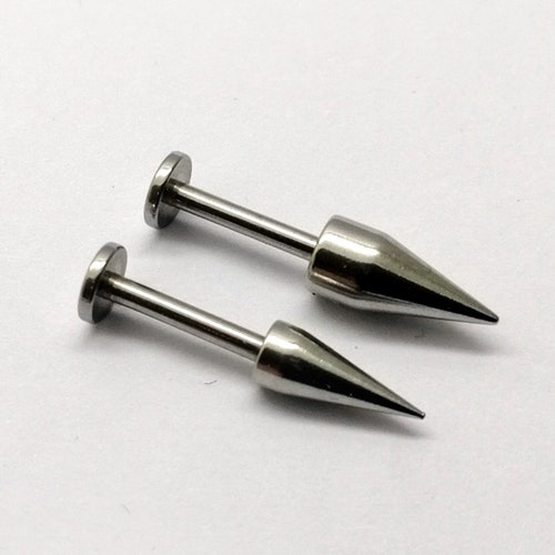 Spike Labret Piercing TITANIUM Lip Barbell Earring | Etsy