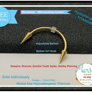 Smiley, Septum, Vampire Spike, Tooth, Body Piercing Jewelry, Zombie ...