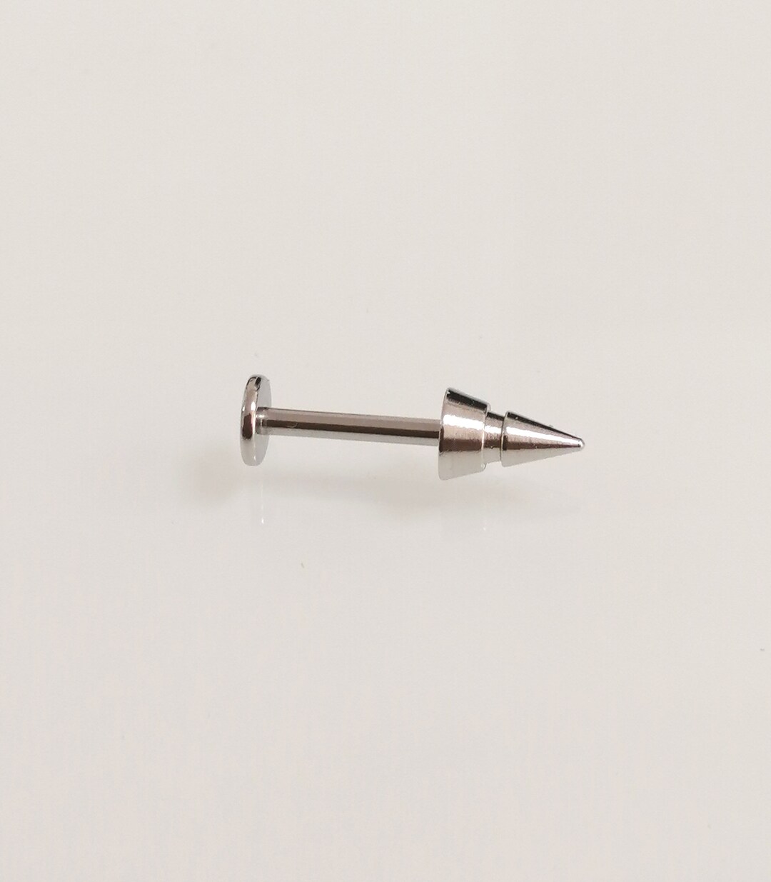 Labret Barbell, 14g, Titanium, Layered Spikes, Ear, Cheek, Piercing ...
