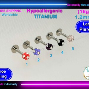 Labret Barbell, Titanium, Cheek, Piercing, Medusa, Monroe, Snake Bites ...