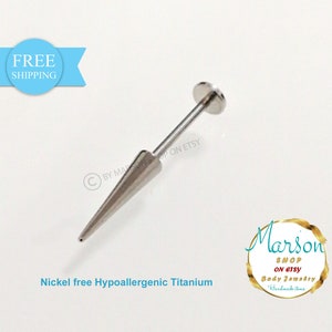 Labret Long Spikes Surgical Steel Labret, Lips, Earring, Long Talon ...