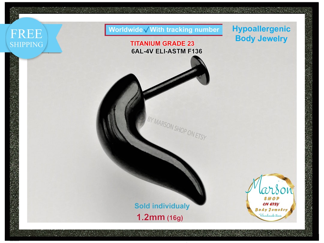 Labret Spike Large Talon Goatee. TITANIUM Labret Lips - Etsy