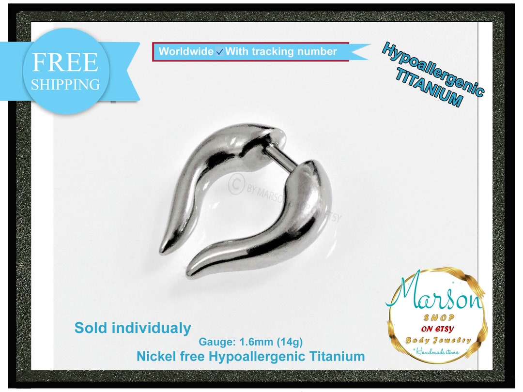 EXTREME Spikes, Horns Barbell Curved Spikes. Body Piercing Jewelry, 14g ...