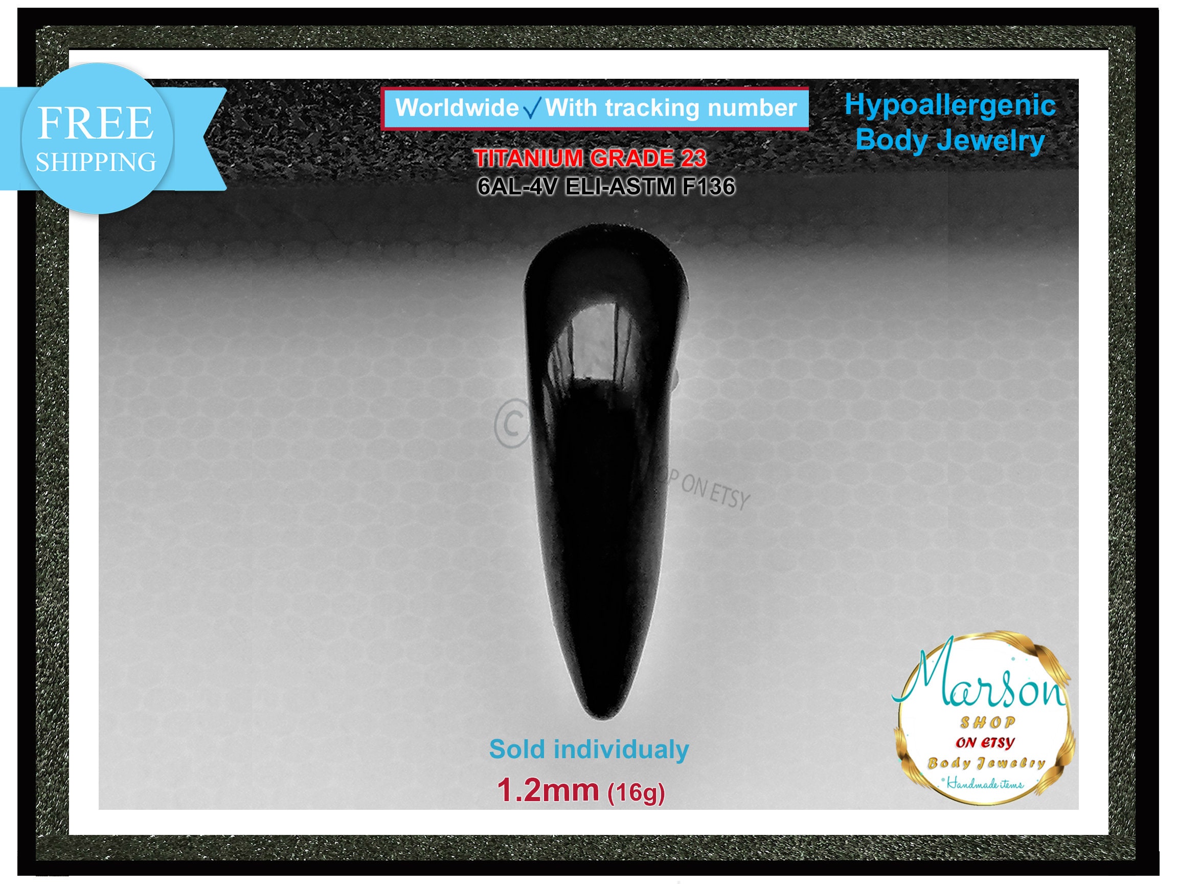 Labret Spike Large Talon Goatee. TITANIUM Labret Lips - Etsy