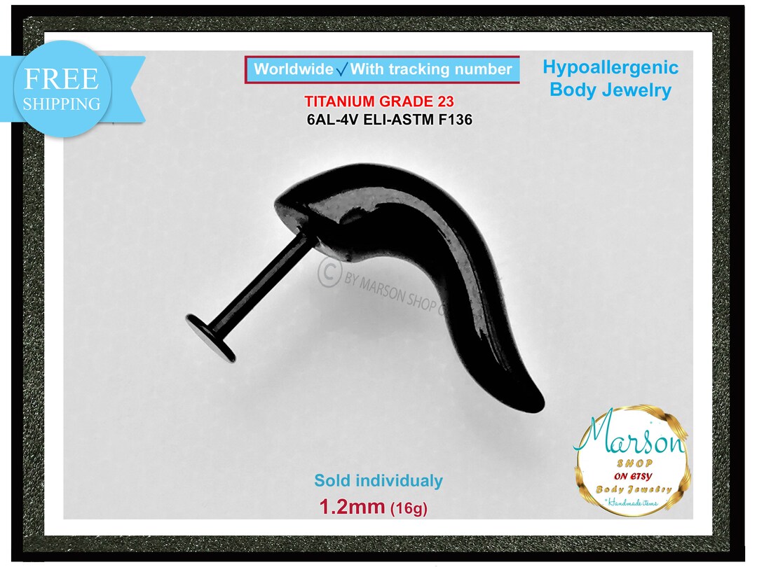 Labret Spike, Large Talon, Goatee. TITANIUM, Labret, Lips, Piercing ...