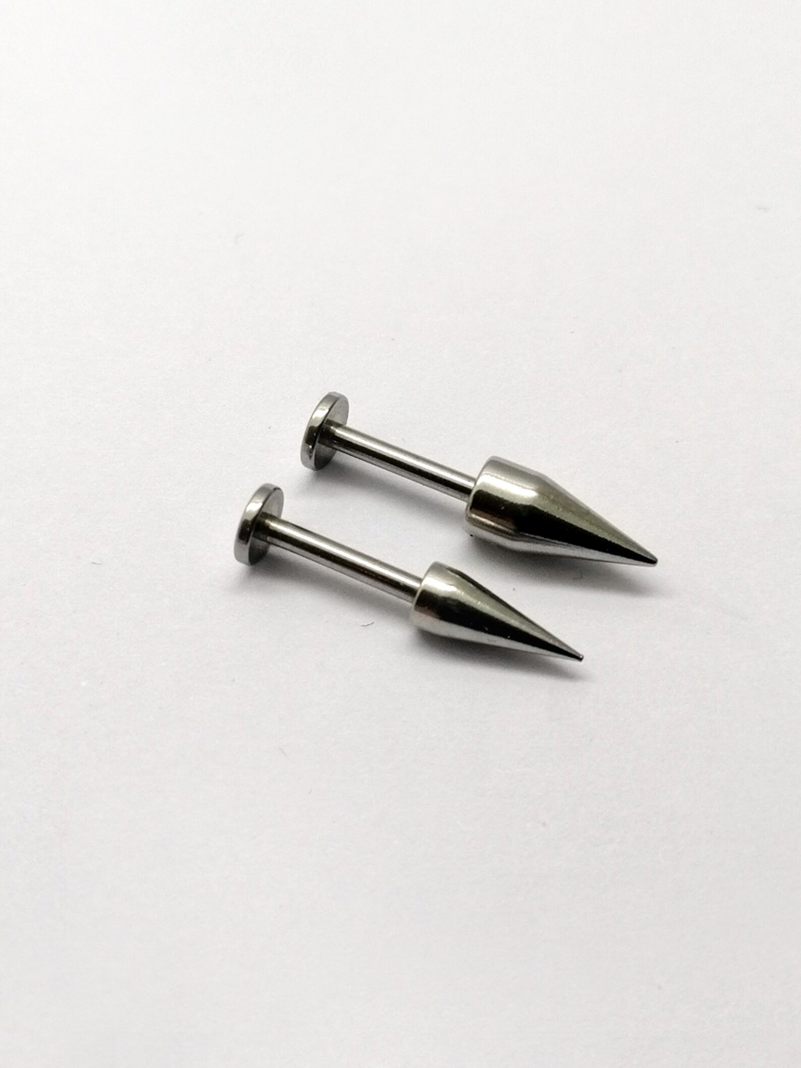 Spike Labret Piercing TITANIUM Lip Barbell Earring | Etsy