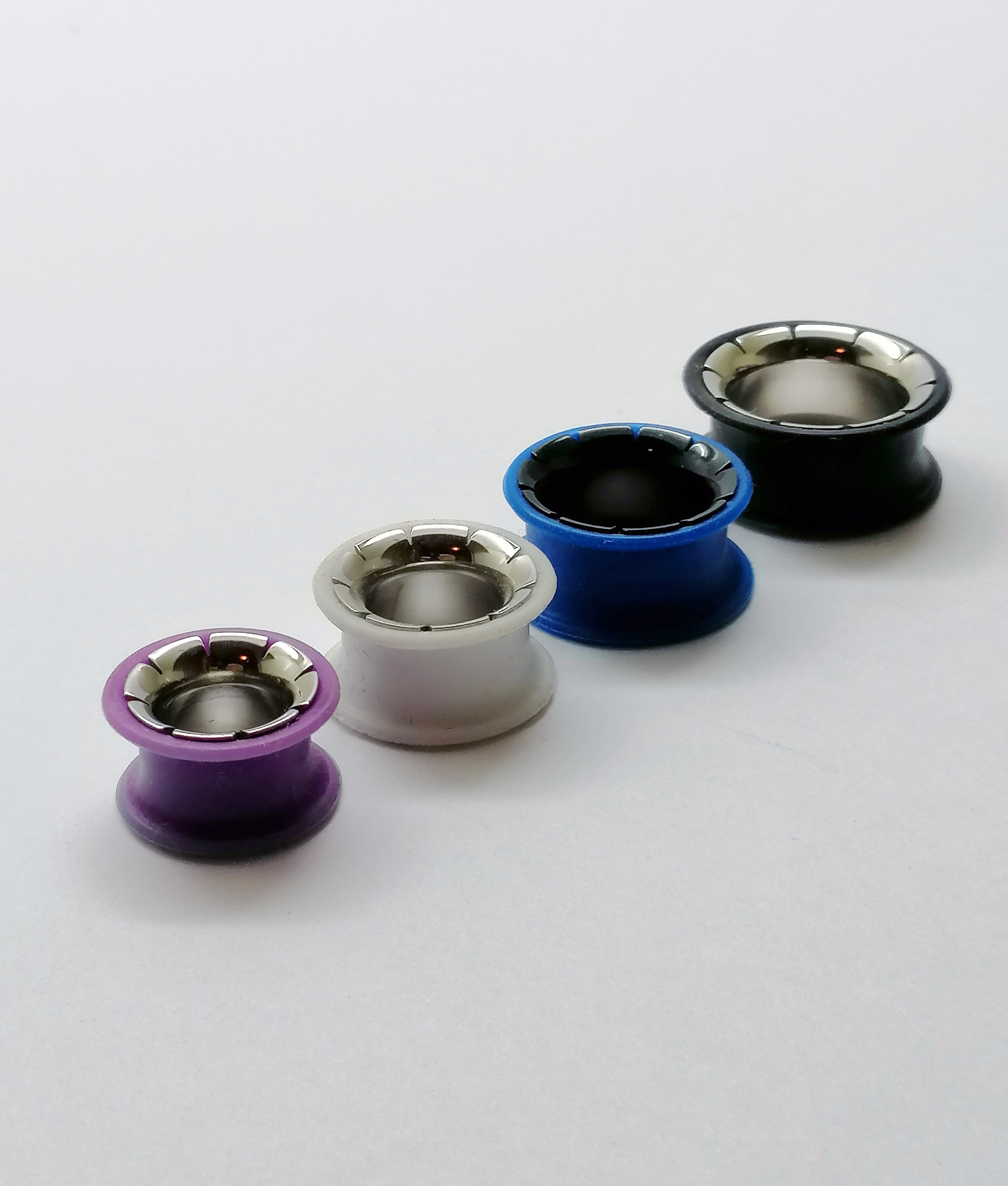 Ear Tunnel 2 in 1 Surgical Steel and Silicone Tunnel - Etsy