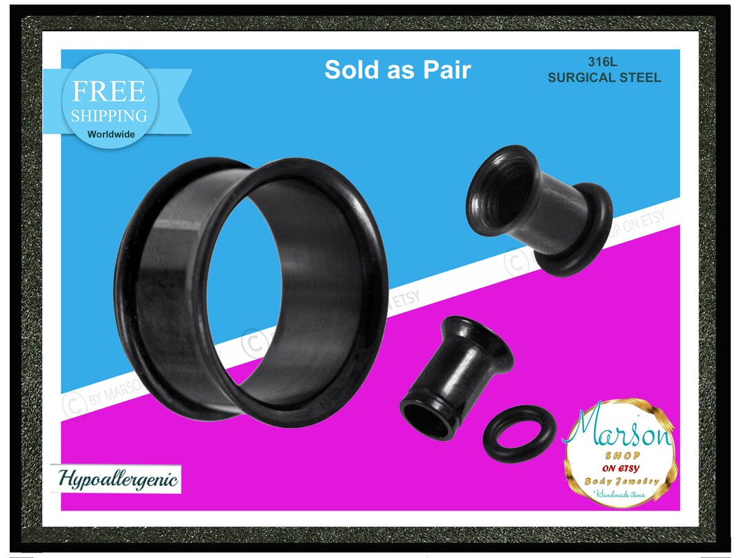 Single Flesh Tunnels, Surgical Steel, O-ring Tunnels. Anti-allergic ...