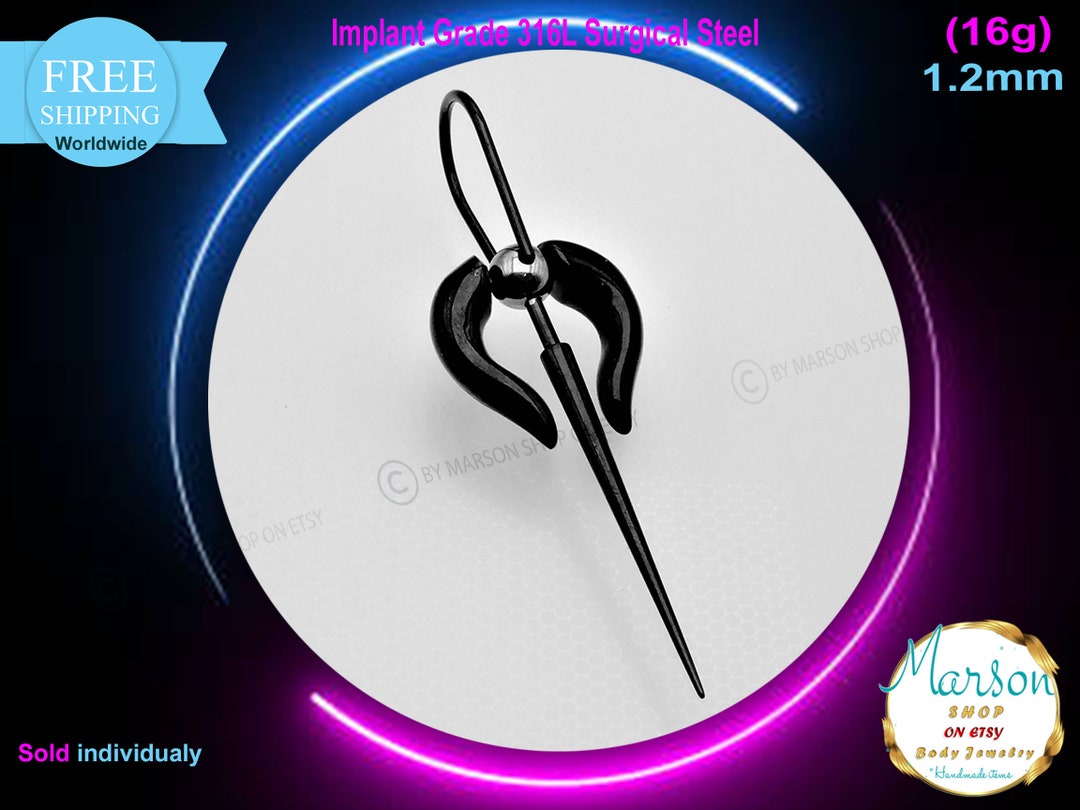 Ball Closure Ring, Tear Drop, Wear as Pendant, Neckless, or Ear, 16g ...