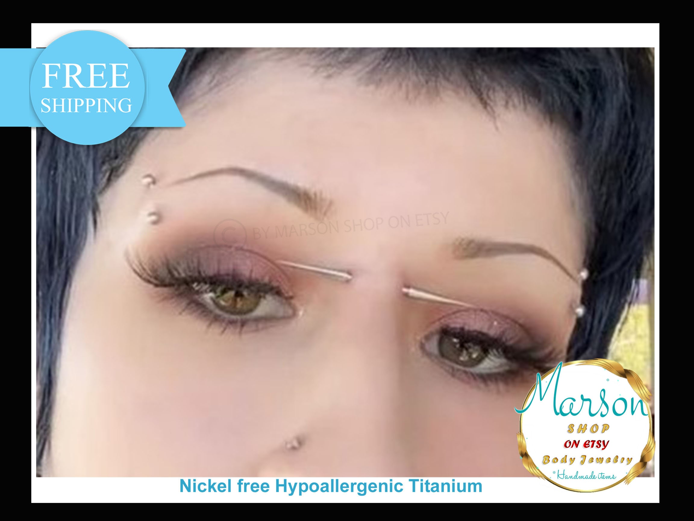 Nose Bridge Black Spike Jewelry - Etsy