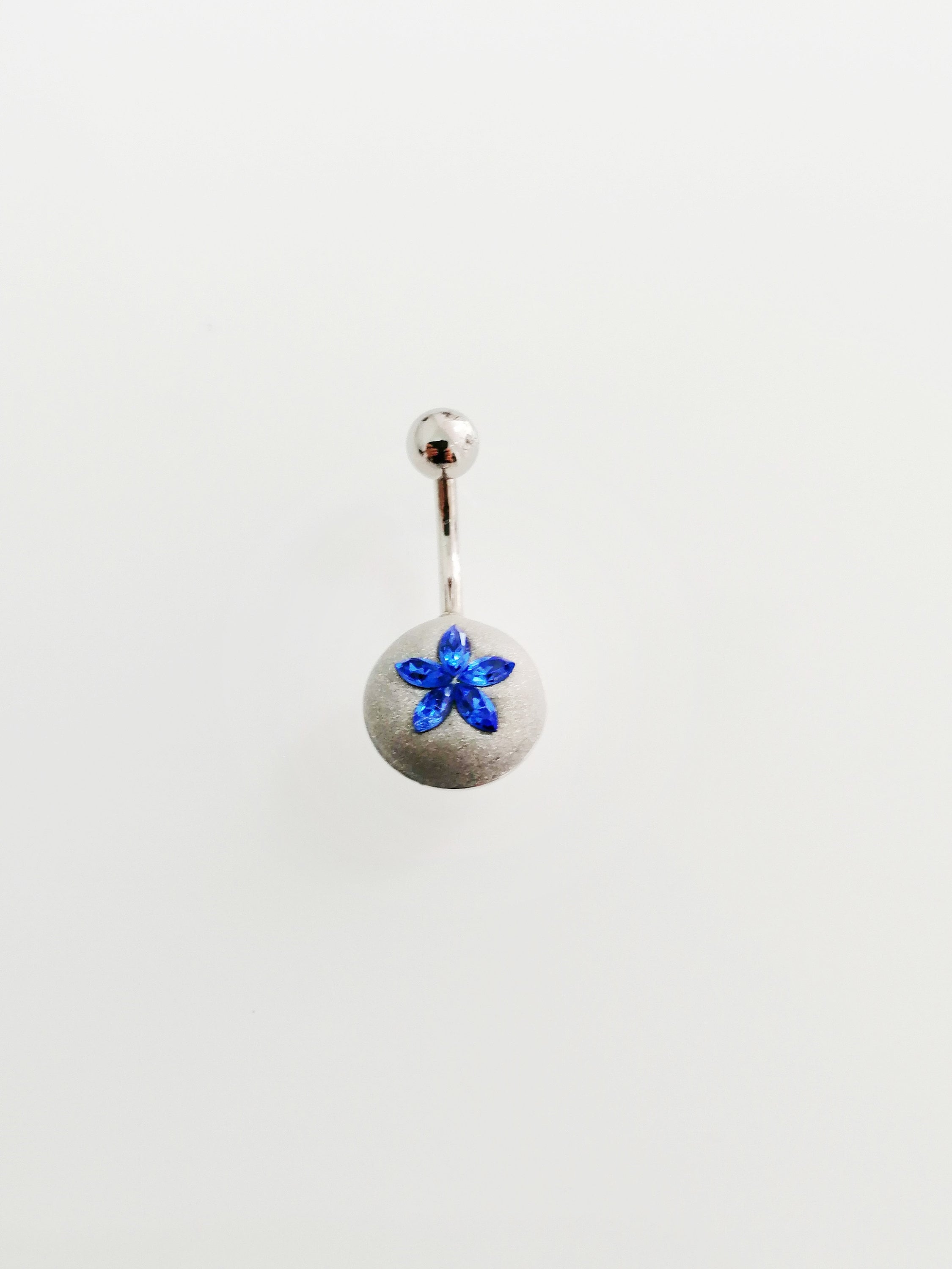 Blue Swarovski Crystal Belly Ring – Surgical Steel Navel Jewelry - Etsy