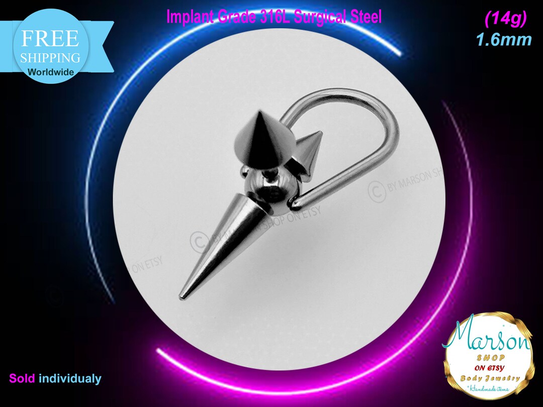 Ball Closure Ring, Tear Drop, Ear, 14g,extreme, Very Long, Claw, Spike ...