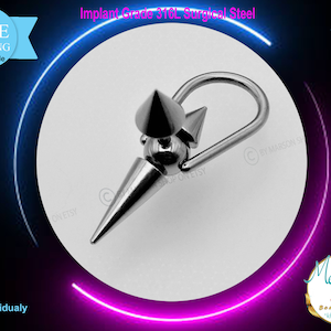 Ball Closure Ring, Tear Drop, Ear, 14g,extreme, Very Long, Claw, Spike ...