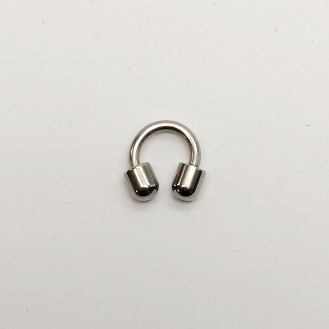 Septum Circular Barbell, Square Minimal Cone. NICKEL FREE Horseshoe ...