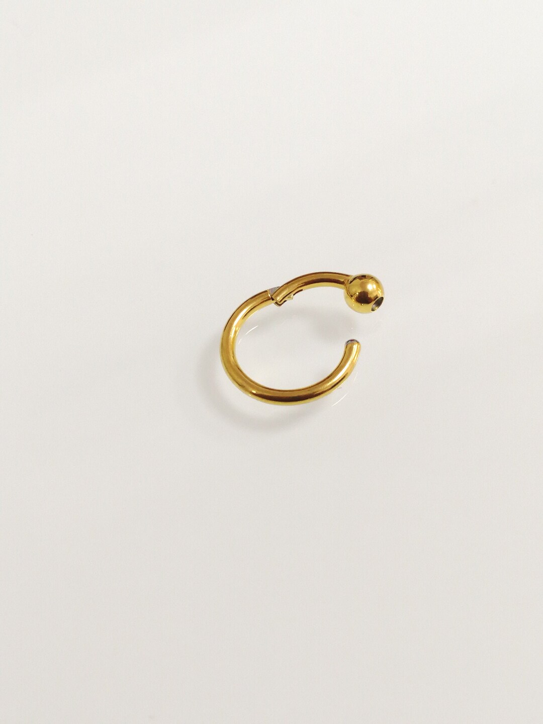 Ball Closure Ring Earring, Clicker Ring 16g 1.2mm Seamless,rook,captive ...