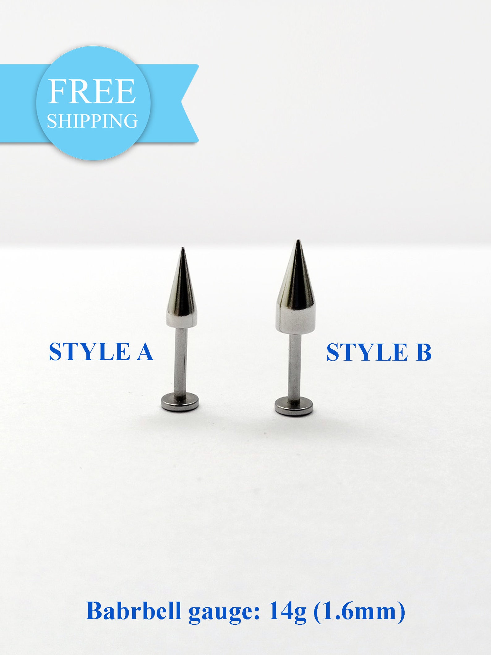 Spike Labret Piercing TITANIUM Lip Barbell Earring | Etsy