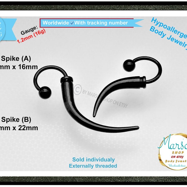 Curved Spikes - Etsy