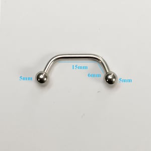 Nickel Free TITANIUM Barbell. Surface Bar Piercing. Straight Barbell ...