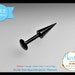 Long Black Spike Labret Body Piercing Jewelry, TITANIUM, Lip Barbell ...