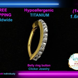 Belly Ring, Button, Seamless and Segment Ring, Clicker Body Piercing ...