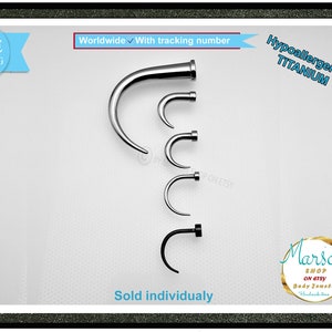 Earlobe Gauge Stretcher, Titanium Ear Taper, Nickel Free, Ear Expander ...