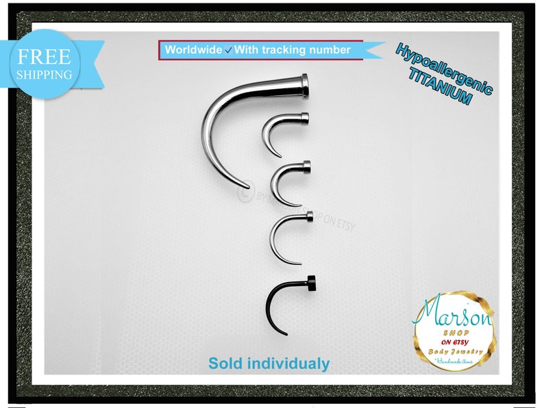 Earlobe Gauge Stretcher, Titanium Ear Taper, Nickel Free, Ear Expander ...