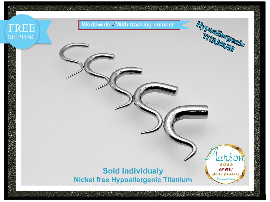 Earlobe Gauge Stretcher, Titanium Ear Taper, Nickel Free, Ear Expander ...