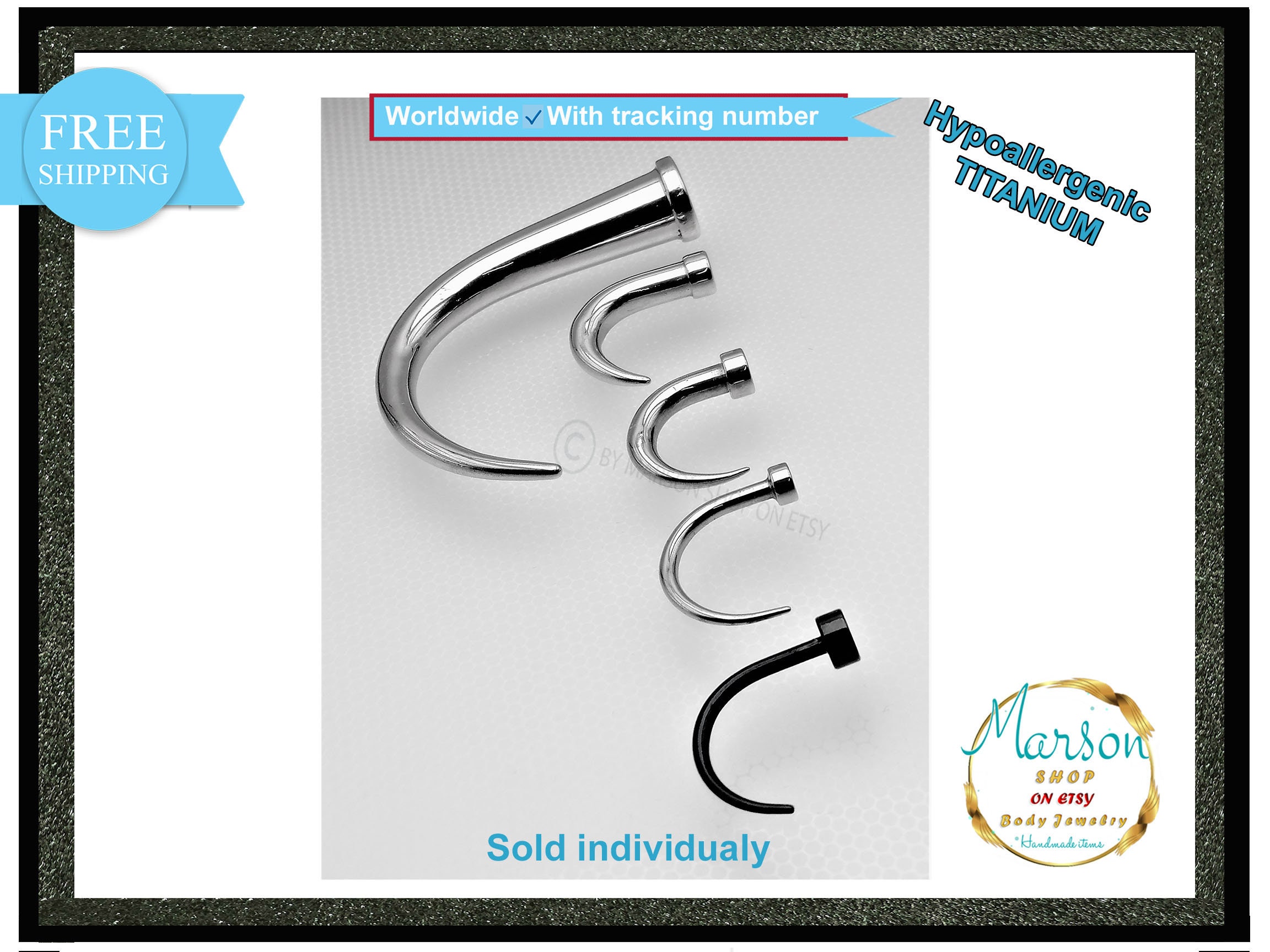 Earlobe Gauge Stretcher, Titanium Ear Taper, Nickel Free, Ear Expander ...