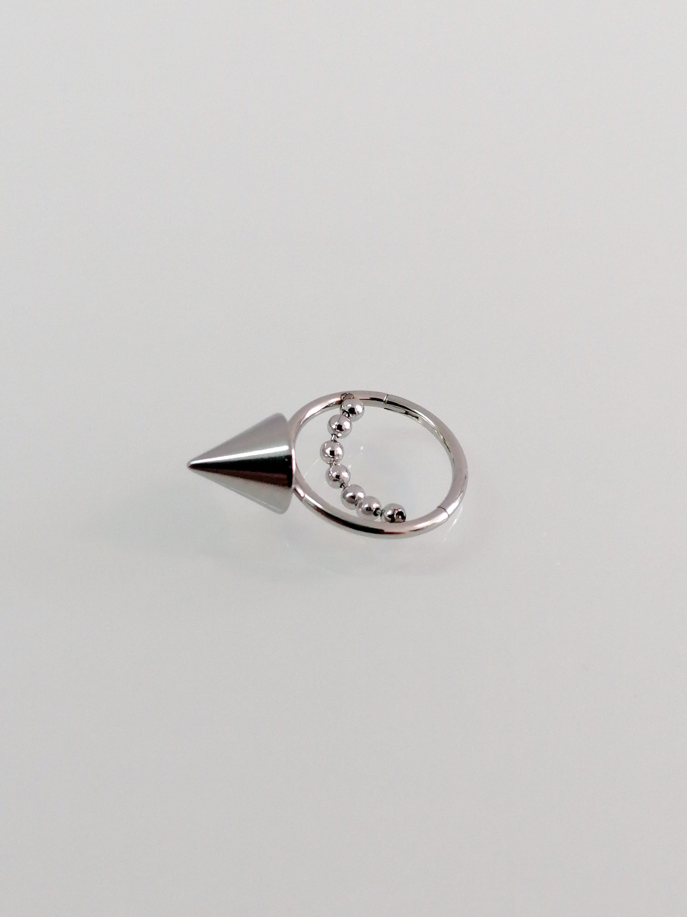 20g septum ring Titanium Spikes septum jewelry. Titanium | Etsy