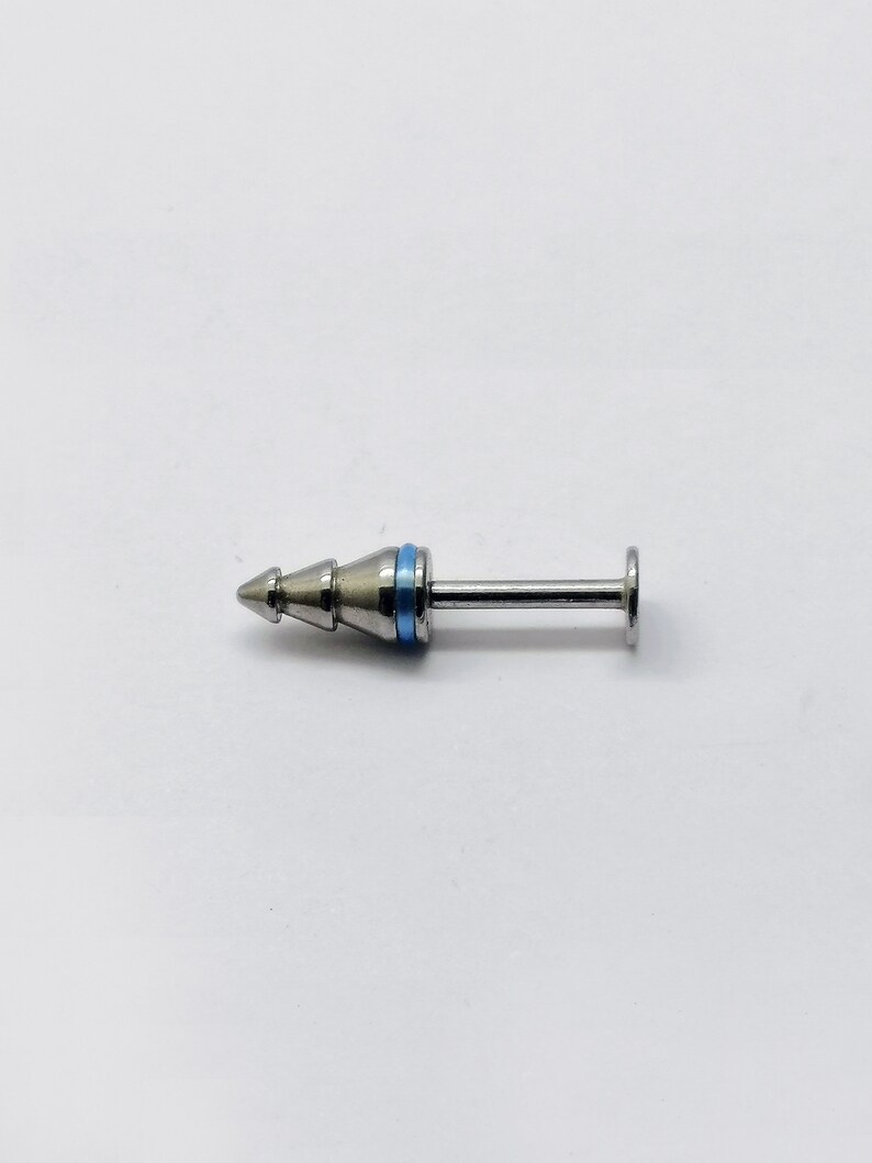 Labret Barbell unique Spikes 12mm 16g Nickel Free - Etsy