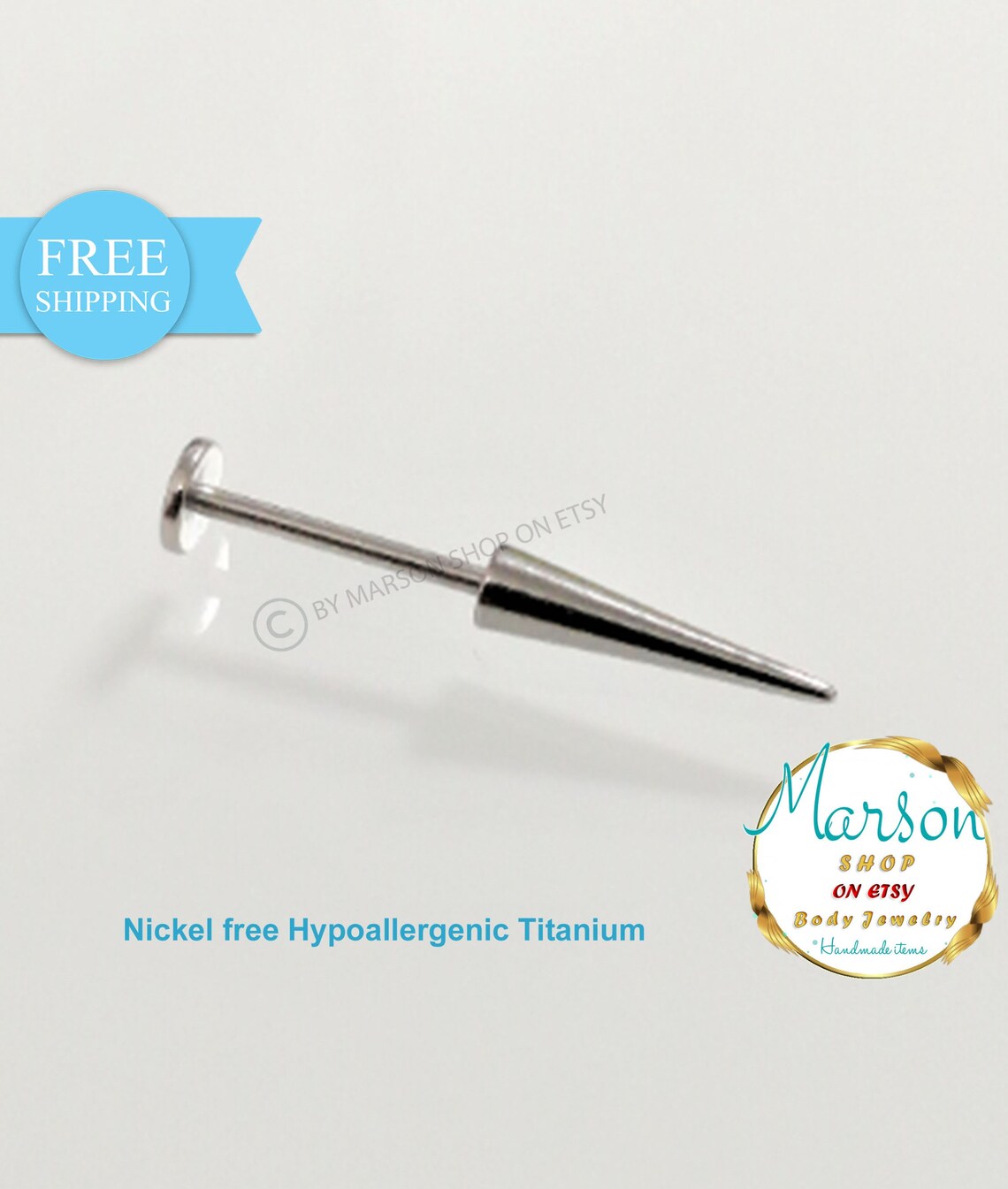 Labret Long Spikes Surgical Steel Labret, Lips, Earring, Long Talon ...