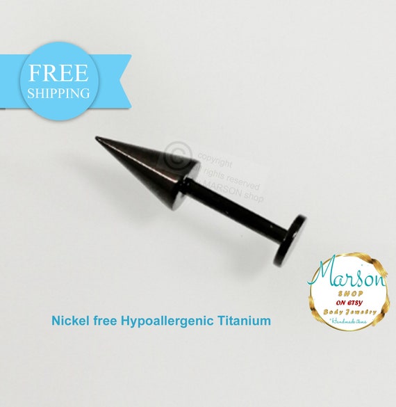 Labret Barbell Titanium Cheek Piercing Medusa Monroe | Etsy