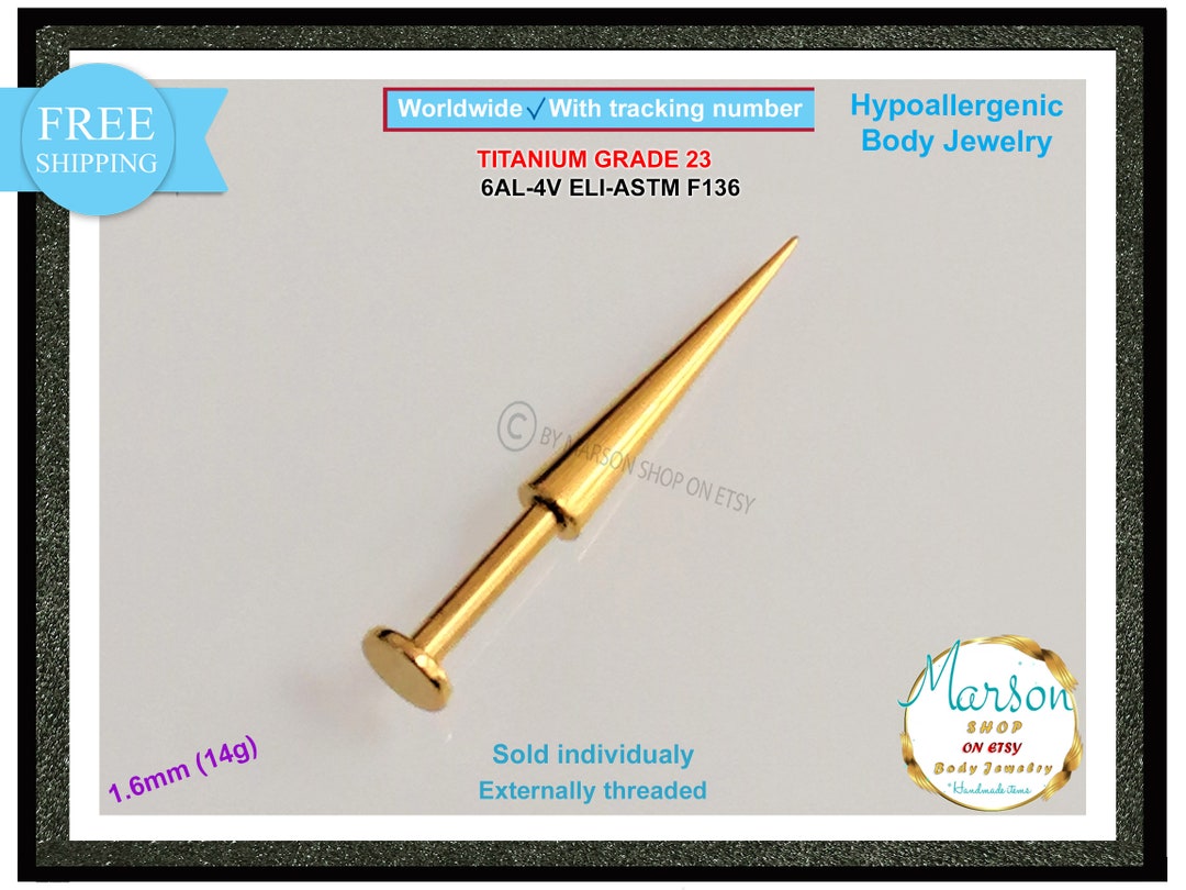 Labret Spike, Barbell, 14g, Long Spike, Cheek, Piercing, Medusa, Monroe ...