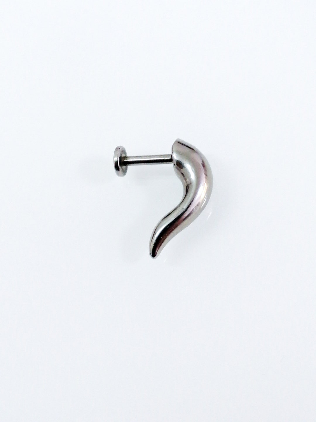 Labret Barbell, Large Spike Talon, Goatee, 14g, Hypoallergenic TITANIUM ...