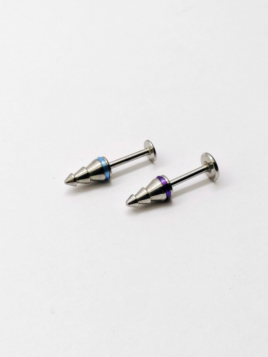 Labret Barbell Unique Spikes 12mm 16g Nickel free | Etsy