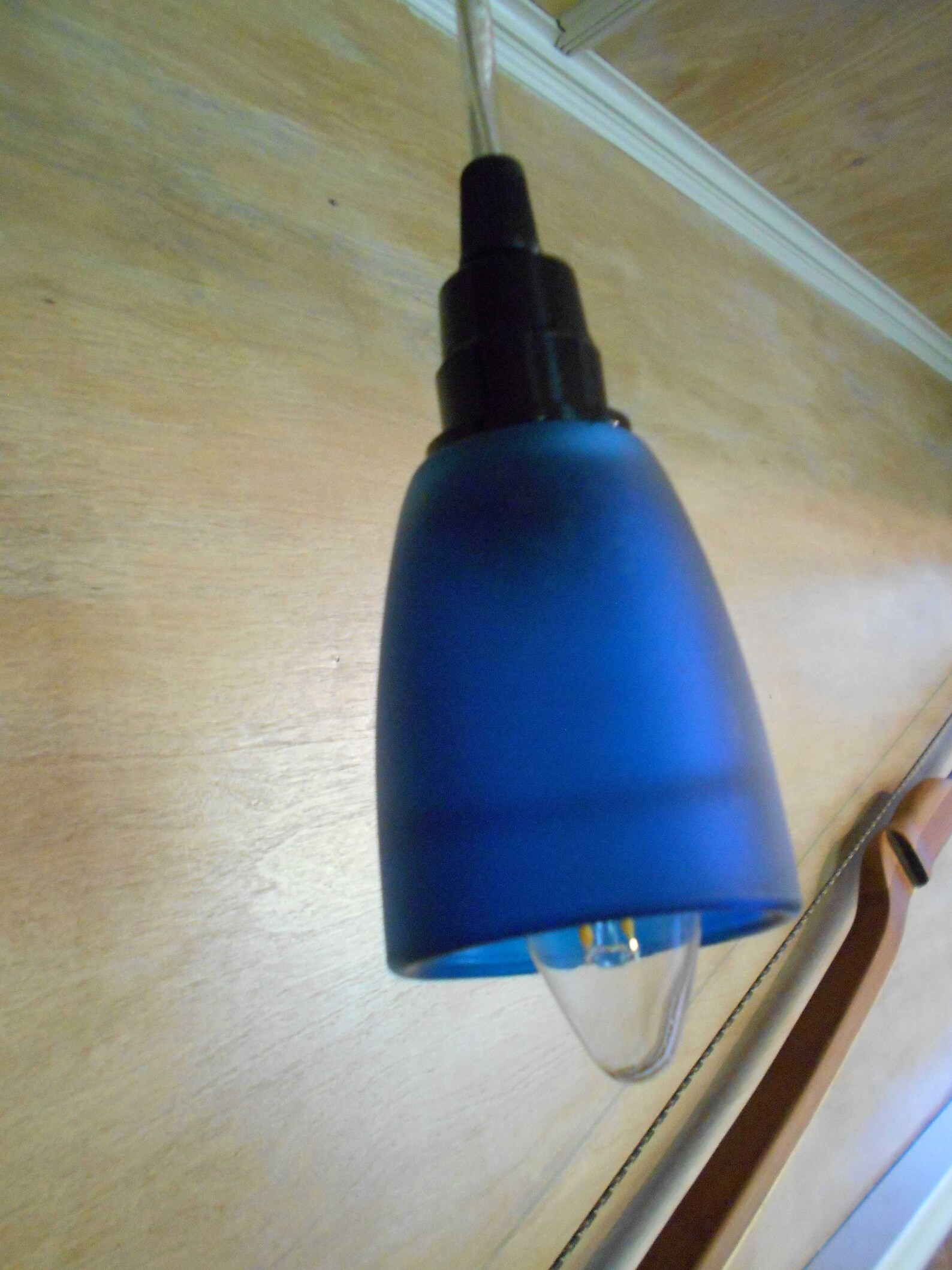 Modern Dark Blue Glass Pendant, Ceiling Light Fixture 4x1.5 Inch - Etsy