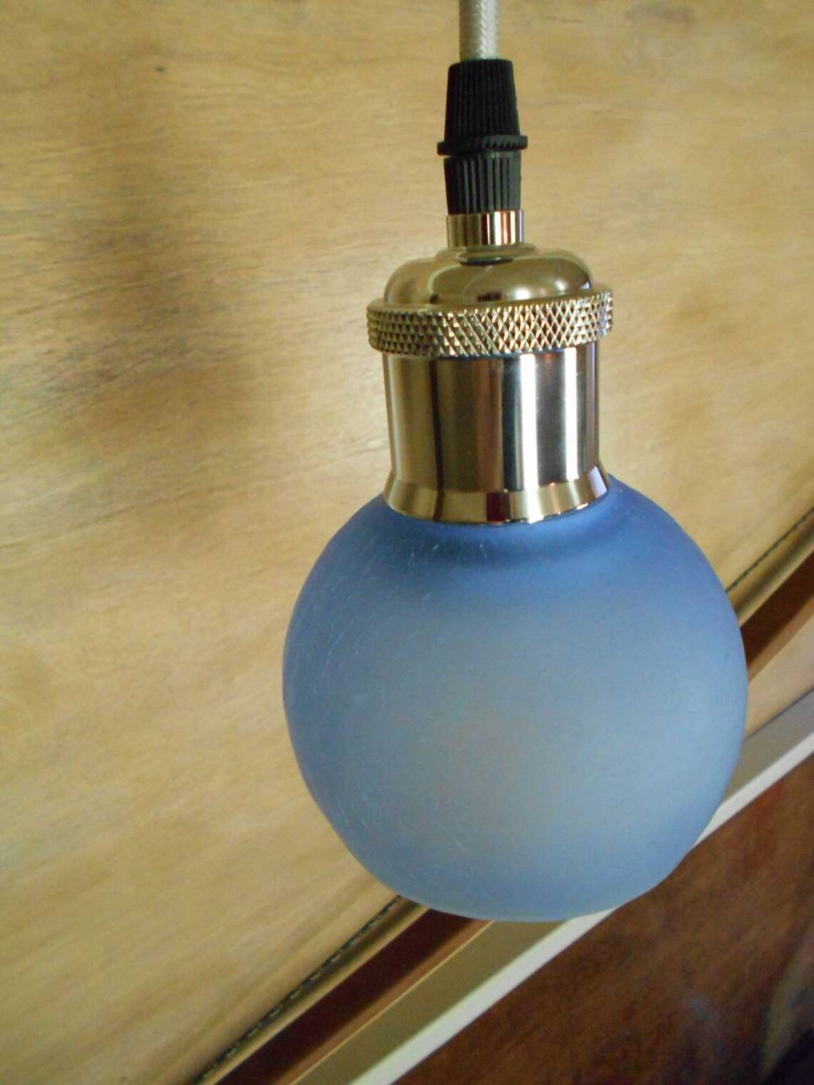Glass Pendant Ceiling Light With a 3.5 Inch Light Blue Glass - Etsy