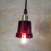 Pendant Ceiling Light, With a Red Glass Shade - Etsy
