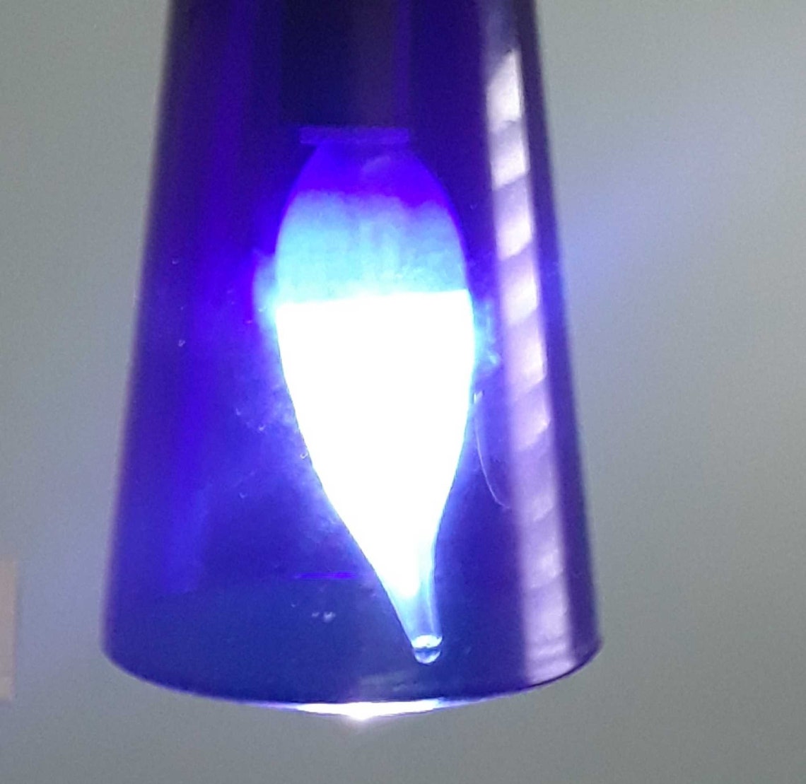 Handcrafted Cobalt Blue Pendant Light With a 7x3 Inch - Etsy