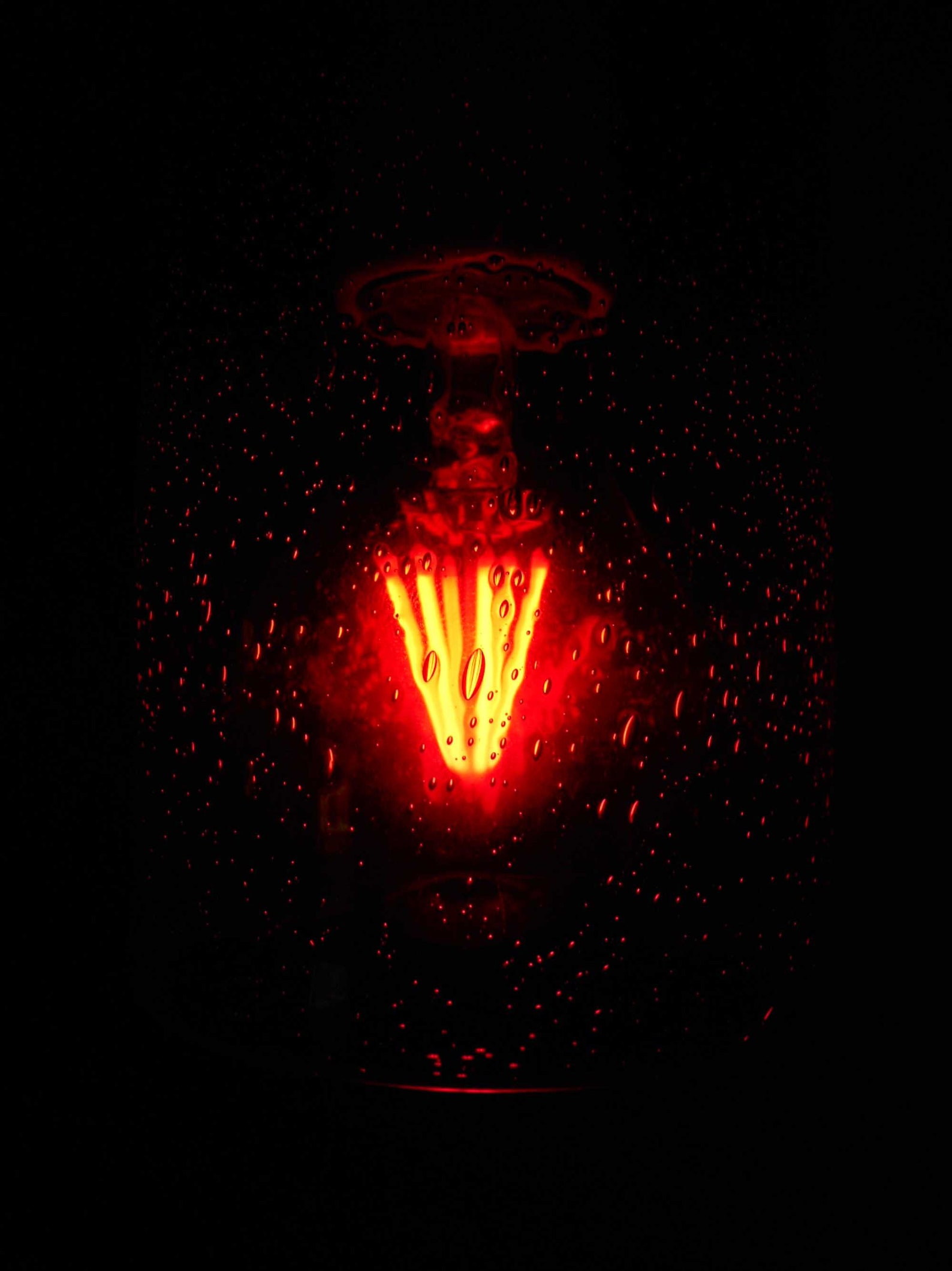 Glass Pendant Ceiling Light, With a Red Glass Shade - Etsy