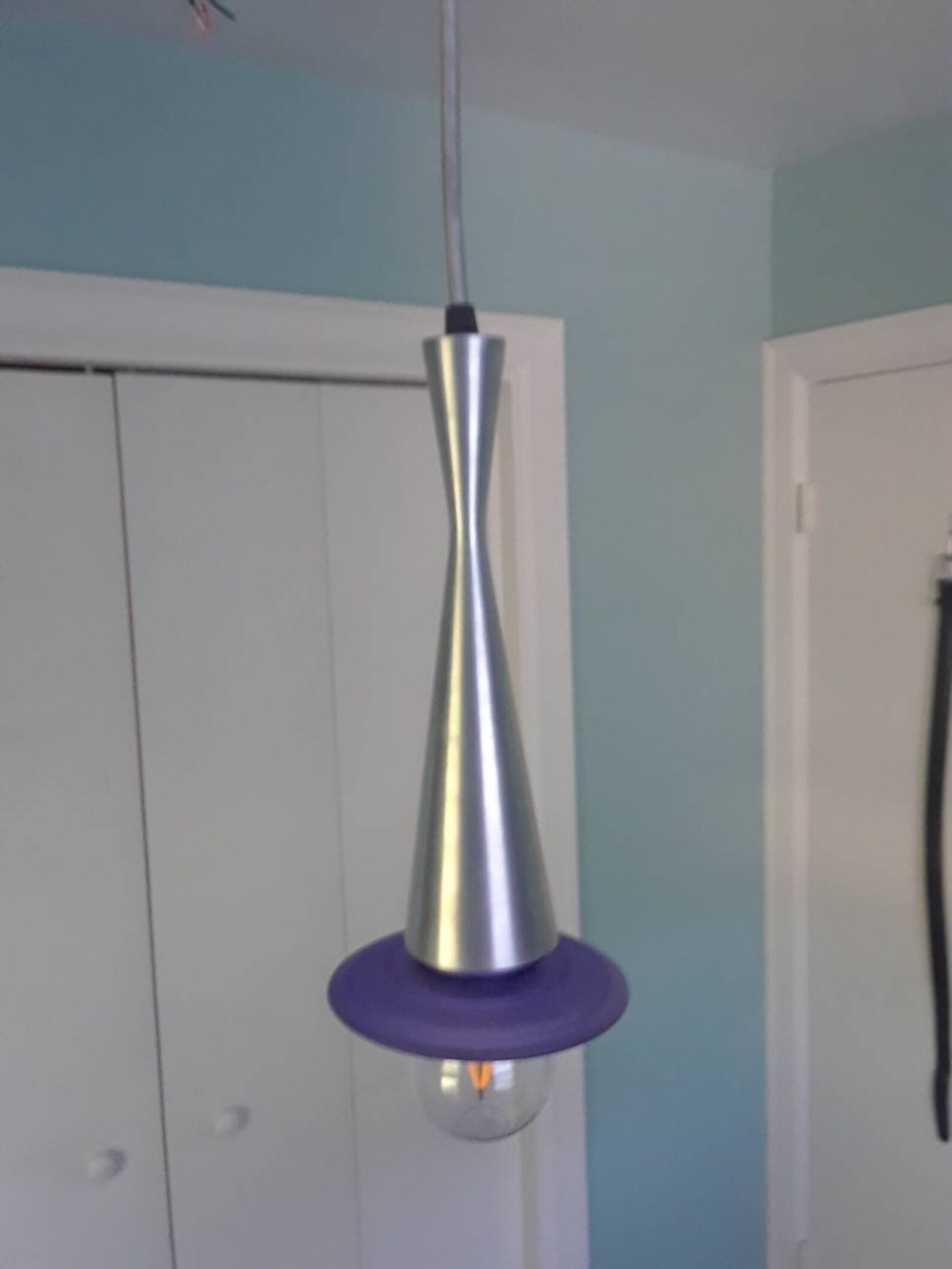 Mid Century Modern Blue Pendant Ceiling Light Fixture - Etsy