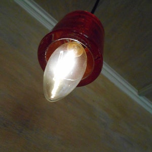 Pendant Ceiling Light, With a Orange Glass Shade - Etsy