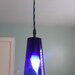 Handcrafted, Cobalt Blue Pendant Light, With a 7x3 Inch Drinking Glass ...
