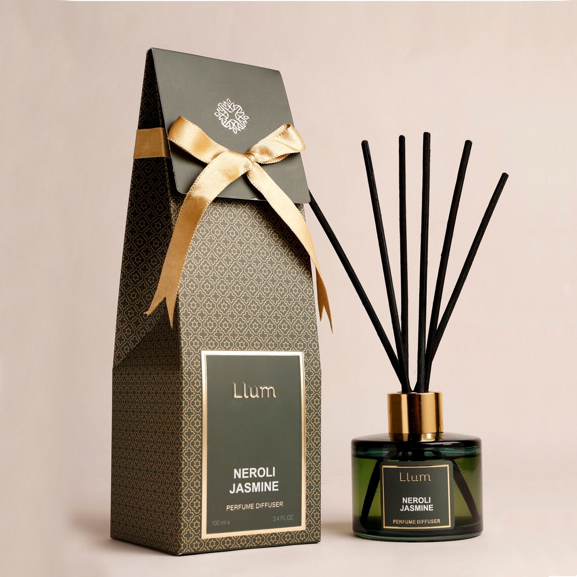Llum Neroli Jasmine Reed Diffuser Set | Premium Room Freshener for ...