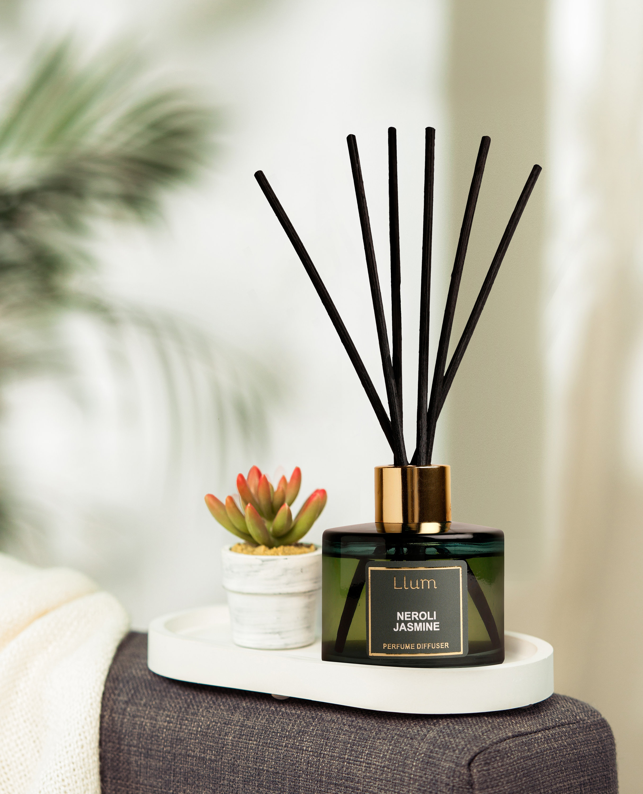 Llum Neroli Jasmine Reed Diffuser Set | Premium Room Freshener for Living Room, Washroom, Office ...