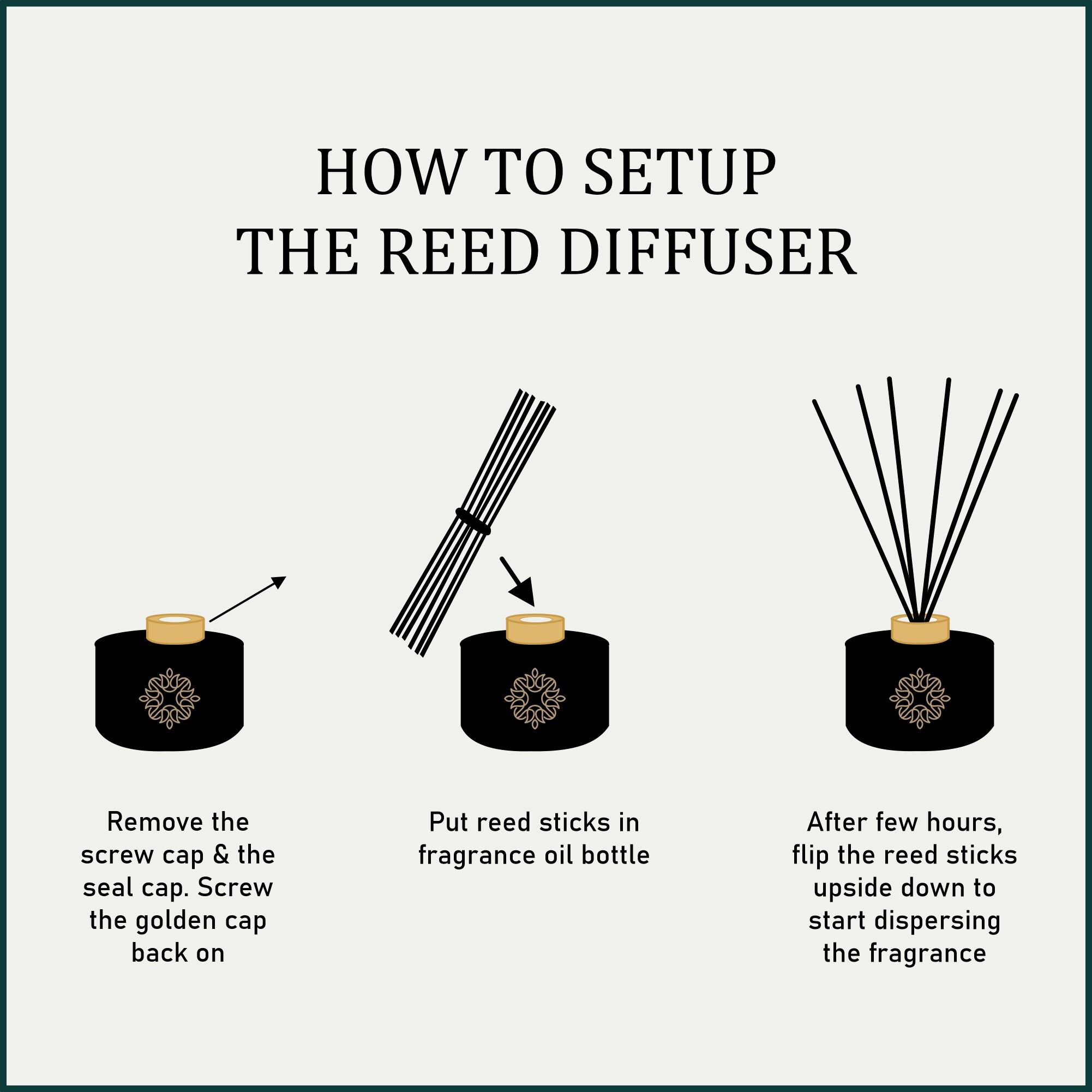 Llum Neroli Jasmine Reed Diffuser Set | Premium Room Freshener for Living Room, Washroom, Office ...