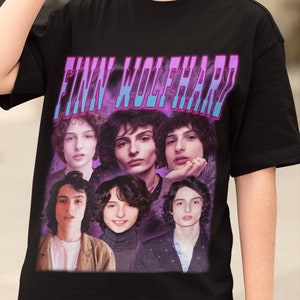 Finn Wolfhard Retro Shirt, Finn Wolfhard Vintage Print 90's T-shirt ...