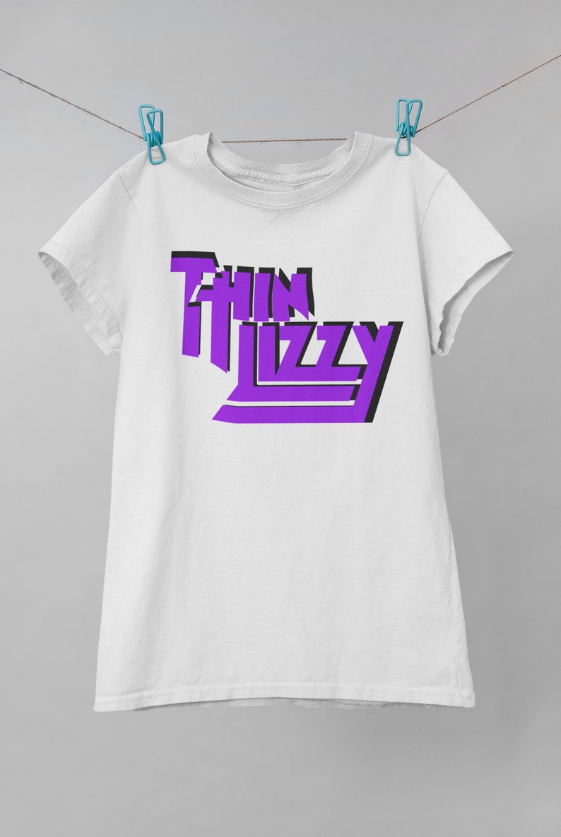 Thin Lizzy Logo Band Shirt Thin Lizzy Vintage Print T-shirt - Etsy
